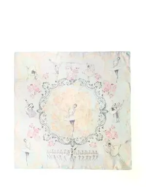 Dolce & Gabbana Ballerina Floral-print Scarf - Neutrals