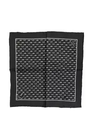 Dolce & Gabbana Seahorse-print Pocket Square - Black