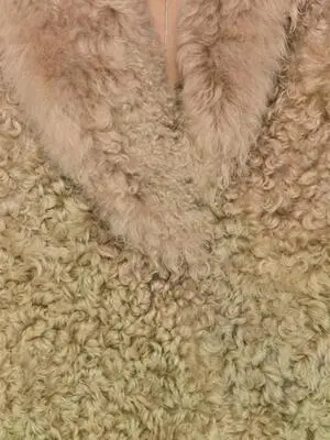 BLANCHA Shearling-effect Lapel Coat