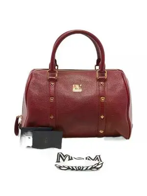 Mcm Studded Boston Tote Bag