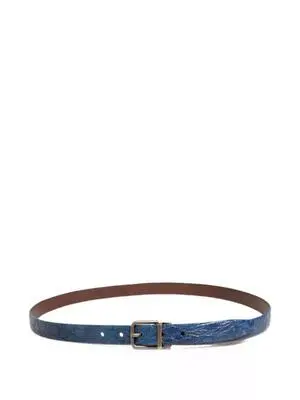 Dolce & Gabbana Croc-effect Leather Belt