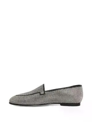 Dolce & Gabbana Crystal-embellished Loafers - Silver