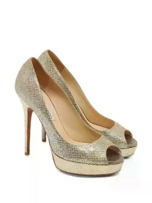 JIMMY CHOO Crown Peep-toe Platform Pumps