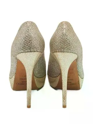 JIMMY CHOO Crown Peep-toe Platform Pumps
