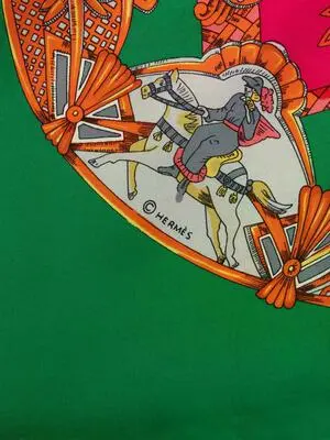 Hermès 20th Century Tournez Manege Silk Scarf 90 Scarves