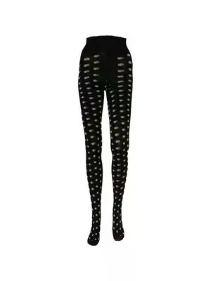 Dolce & Gabbana Polka-dot Fishnet Tights - Black