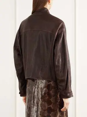Nour Hammour Vito Full-grain Leather Jacket