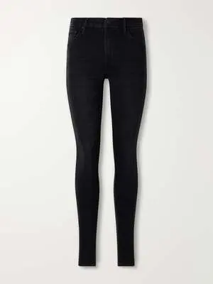 MOTHER The Looker Mid-rise Skinny Jeans - Black