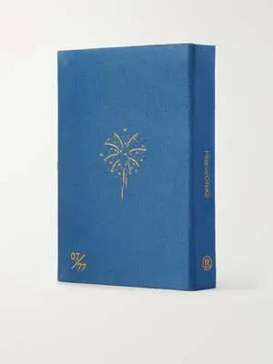 OLYMPIA LE-TAN Fireworks In Paris Embroidered Canvas Clutch - Navy