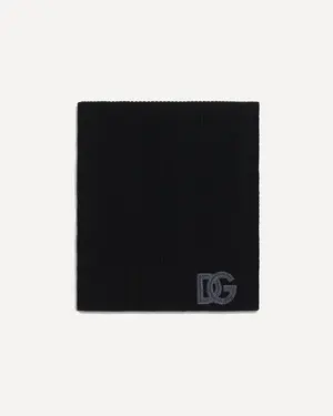 Dolce & Gabbana Dolce Gabbana Logo Embroidered Knitted Scarf