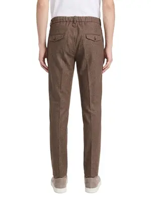 Eleventy Pleated Drawstring-waist Trousers