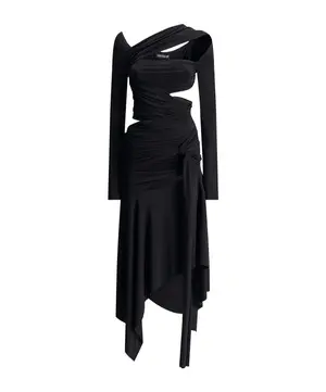 Attico Long-sleeved Dress - Black