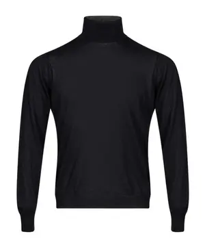 Tagliatore Mike Roll-neck Knitted Jumper - Black