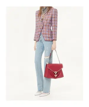 Valentino Garavani Rockstud Maxxing Medium Shoulder Bag - Red