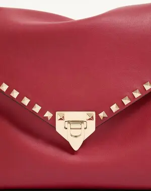 Valentino Garavani Rockstud Maxxing Medium Shoulder Bag - Red
