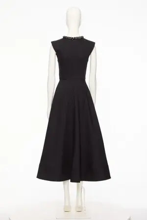 Valentino Garavani Midi Dress In Embroidered Crepe Couture