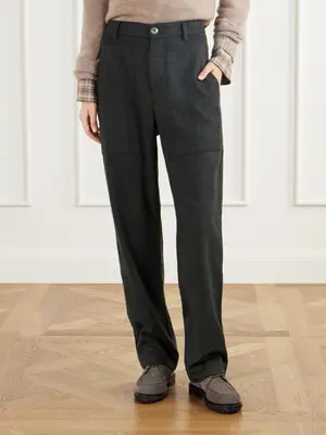 GOD'S TRUE CASHMERE Brushed Cashmere Wide-leg Pants