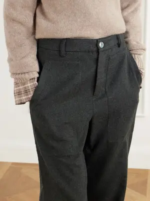 GOD'S TRUE CASHMERE Brushed Cashmere Wide-leg Pants