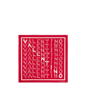 Valentino Garavani Le Fou De L'archive Silk Scarf - Red