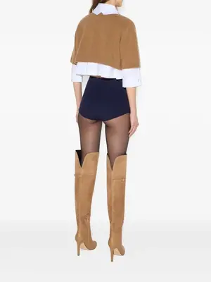Elisabetta Franchi Knit Shorts With Jewel Buttons