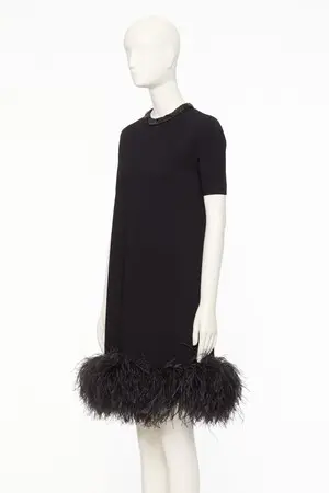 Valentino Garavani Short Embroidered Knit Dress