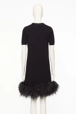 Valentino Garavani Short Embroidered Knit Dress
