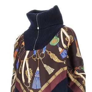 Etro Pattern-panelled Half-zipped Jumper