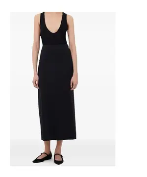 Loulou De Saison Straight-fit Skirt With A Back Slit