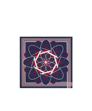 Valentino Garavani Le Fou De L'Archive Silk Scarf From The Archive Blue
