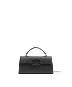 Valentino Garavani Vsling Mini Handbag In Grainy Calfskin - Black