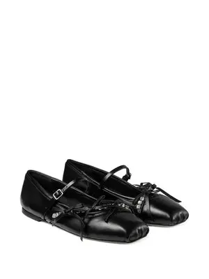 JIMMY CHOO Loli Crystal-embellished Ballet Flats