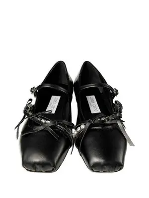 JIMMY CHOO Loli Crystal-embellished Ballet Flats