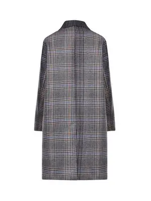 OTTOD'AME Checked Button-front Coat