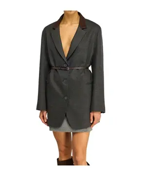SEMICOUTURE Belted Oversized Blazer