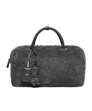 Max Mara Teddy Large Boston Bag - Medium Grey