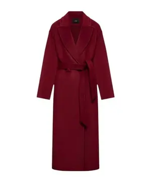 TWINSET Lapel Coat With Tie-waist - Red