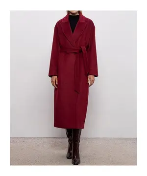 TWINSET Lapel Coat With Tie-waist