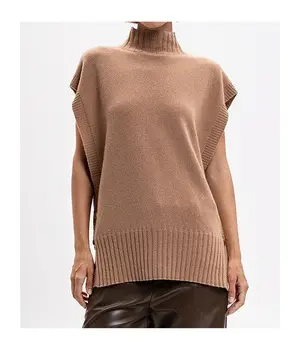 TWINSET Mock-neck Sleeveless Knit Vest