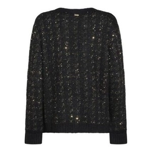 TWINSET Houndstooth Knit Sweater - Black