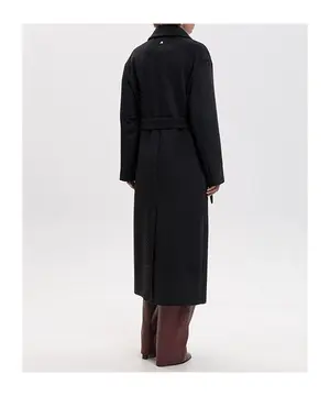 TWINSET Lapel Coat With Tie-waist