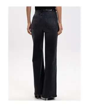 TWINSET High Waist Wide-leg Jeans