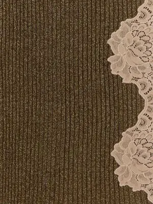 Valentino Garavani Lace Trim Knitted Skirt