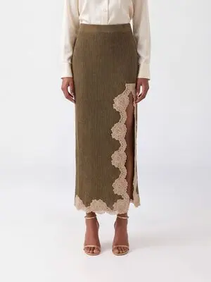 Valentino Garavani Lace Trim Knitted Skirt