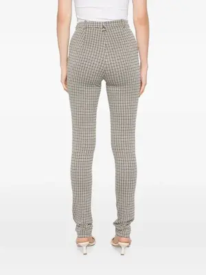 Patrizia Pepe Slim-fit Trousers With Houndstooth Pattern