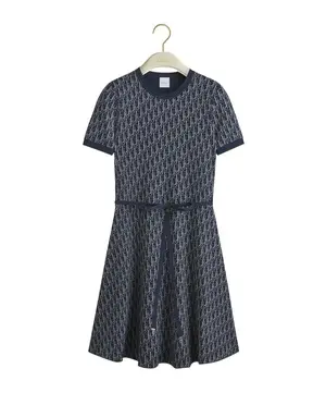 Dior Oblique Short Belted Dress - Black