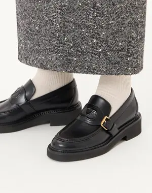 Valentino Garavani Vlogo Signature Embossed Slip-on Loafers