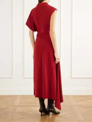 Veronica Beard Bret Asymmetric Stretch-crepe Maxi Dress