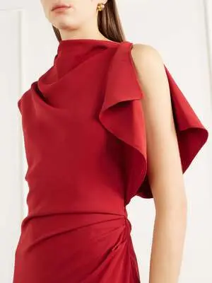 Veronica Beard Bret Asymmetric Stretch-crepe Maxi Dress