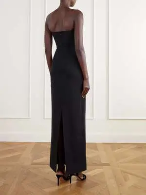 Solace London Sommer Embellished Strapless Stretch-crepe Gown