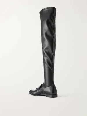 TOD'S Gomma Tasseled Leather Over-the-knee Boots